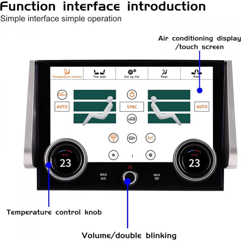 Air Conditioning Climate Control Panel Switch LCD Touch screen Air Auto ...